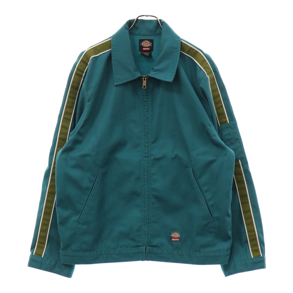 シュプリーム 22SS ×Dickies Stripe Eisenhower Jacket ディッキーズ ストライプワークジャケット ブルー ...