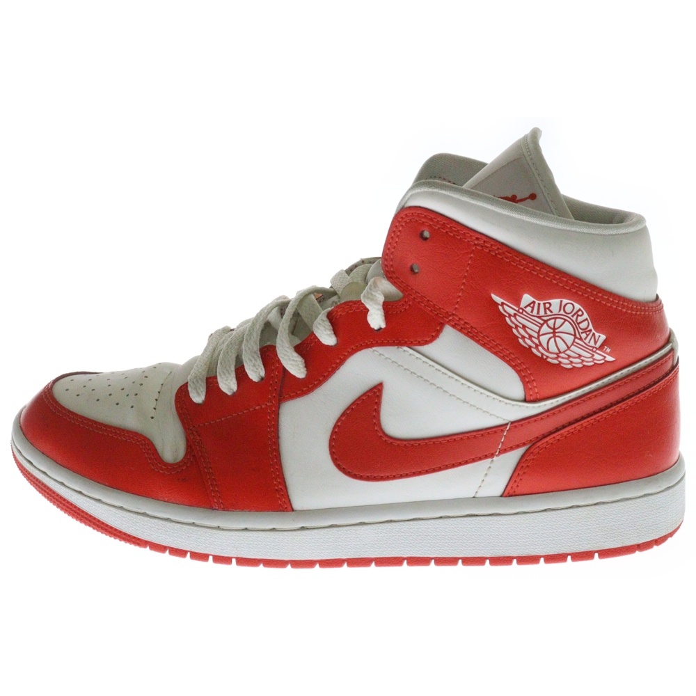 ナイキ WMNS AIR JORDAN 1 MID WHITE HABANERO RED ウィメンズ エアジョーダン1 ミッドカットスニーカー ...